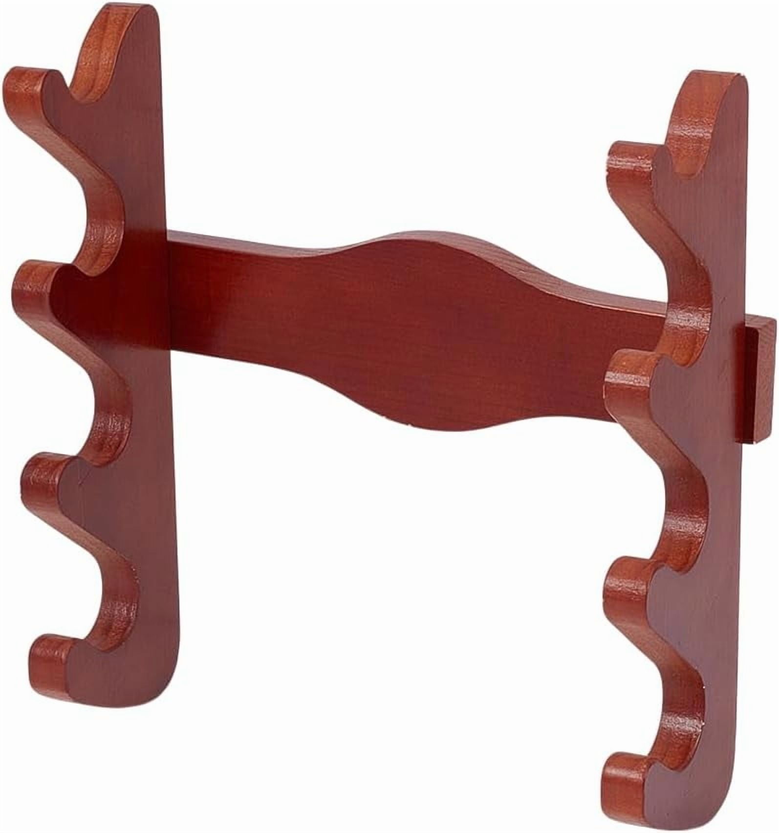 4 Tiers Wooden Wand Display Stand Wall Mount 7.3x7.1x2.8 Inch 4 Slots ...