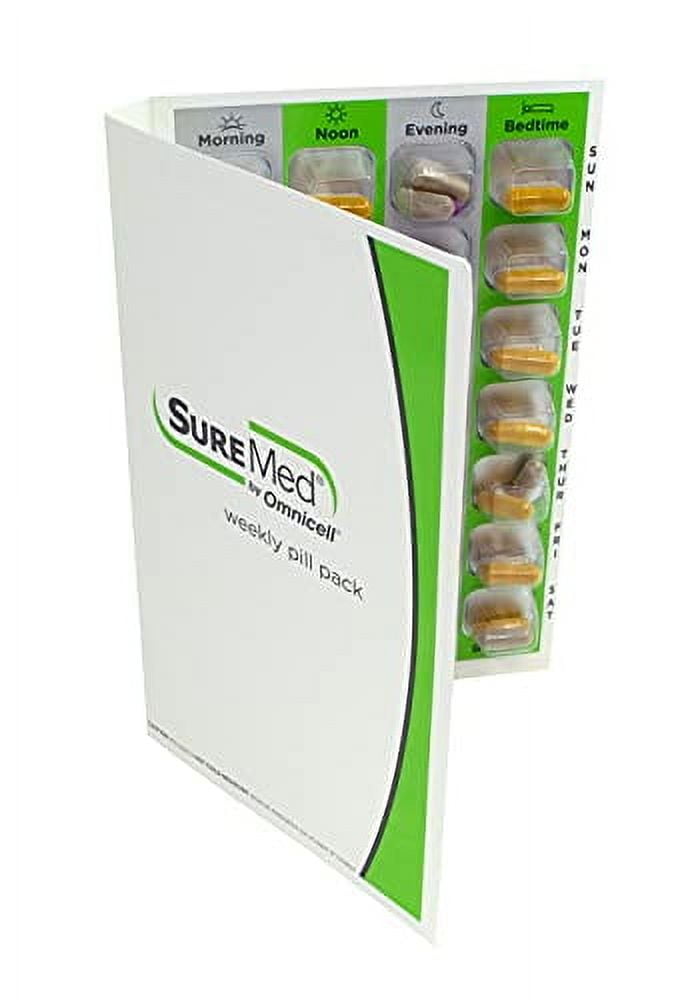 4 Times a Day Weekly XL Cold Seal Pharmacy Blister Pack System Cards ...