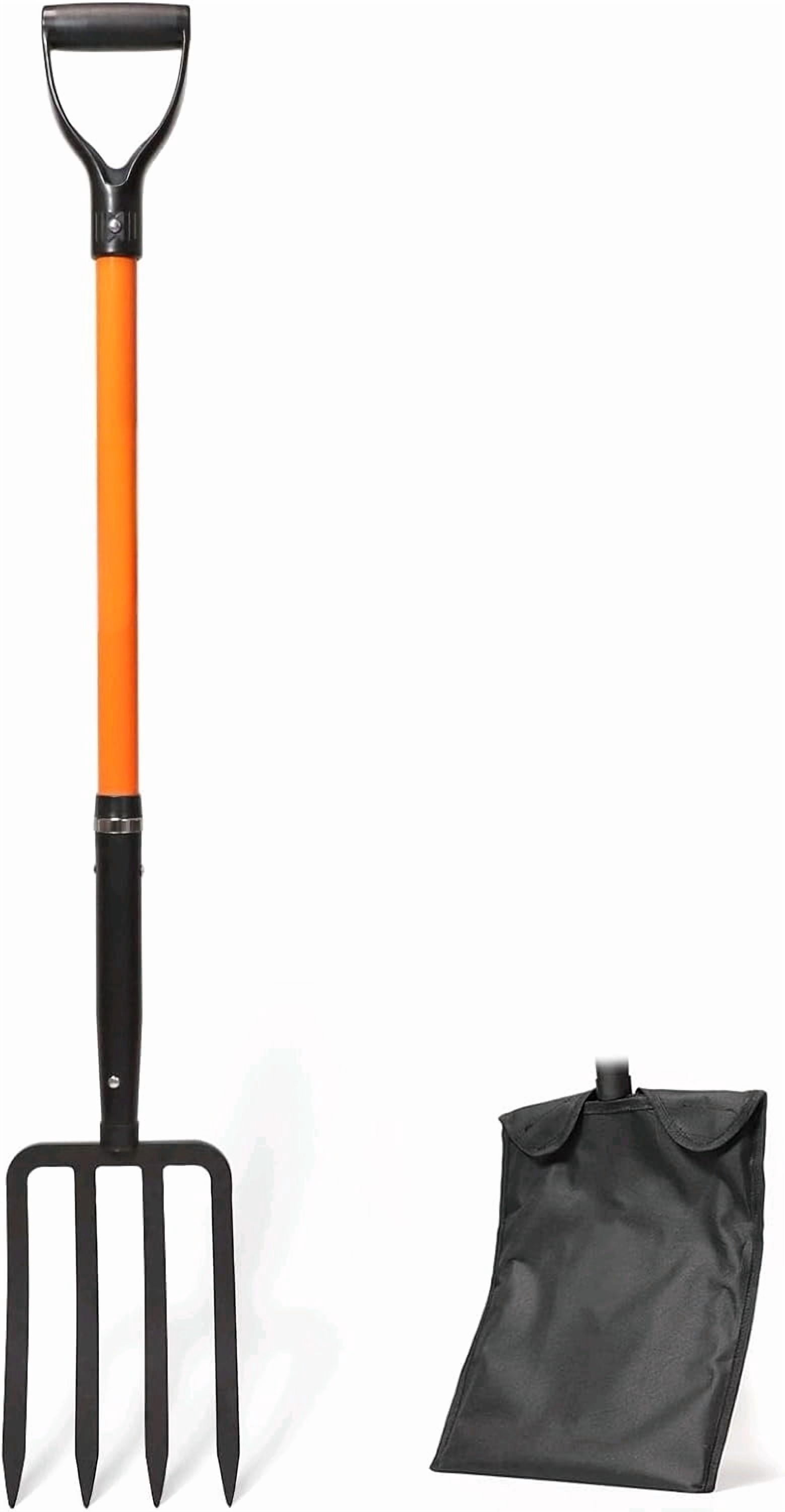 4-Tine Garden Fork,Heavy Duty Pitch Fork for Gardening,Digging Fork and ...