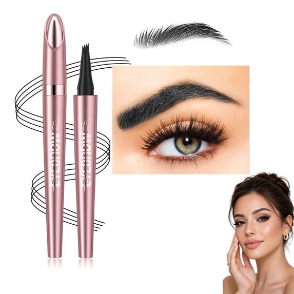 4-Tip Eyebrow Pen Fork Tip Microblading Design Waterproof Long Lasting ...