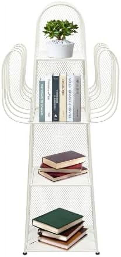 4-Tire Bookshelf, Freestanding Book Shelf Bookshelf Cactus Bookcase ...