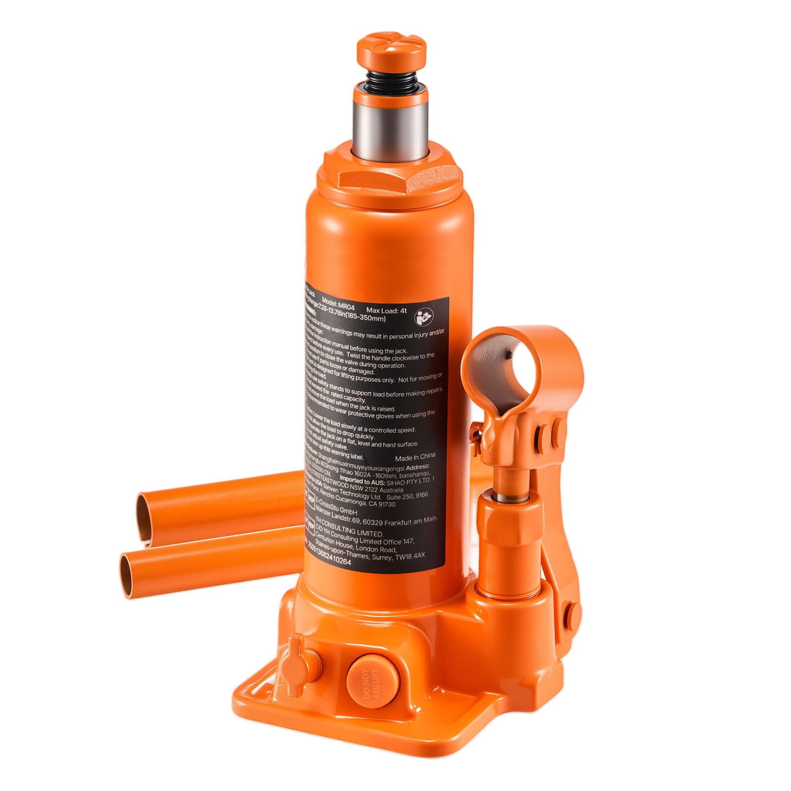 4 Ton Hydraulic Bottle Jack, 8818 lb, 7.3-13.8 in Lift, Heavy Welded ...