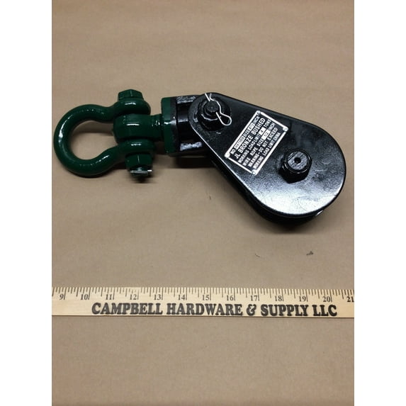 4 Ton Snatch Block w/Shackle Wire Rope Sheave Tow Shackle Clevis ...