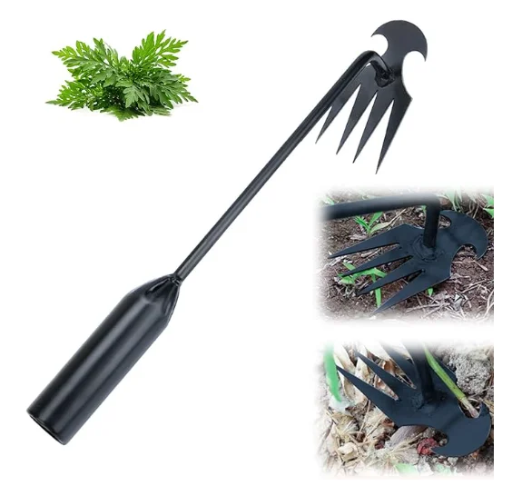4 Tooth Manganese Steel for Gardening Backyard Farm Garden Weed Pulling ...