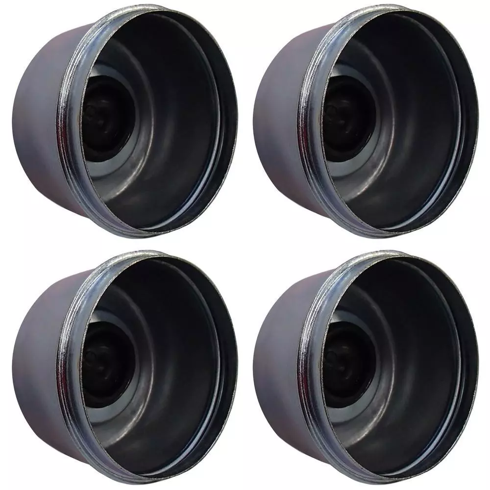 4 Trailer Axle Hub 2.72" EZ Lube Dust Cover Grease Cap w/Rubber Plug ...