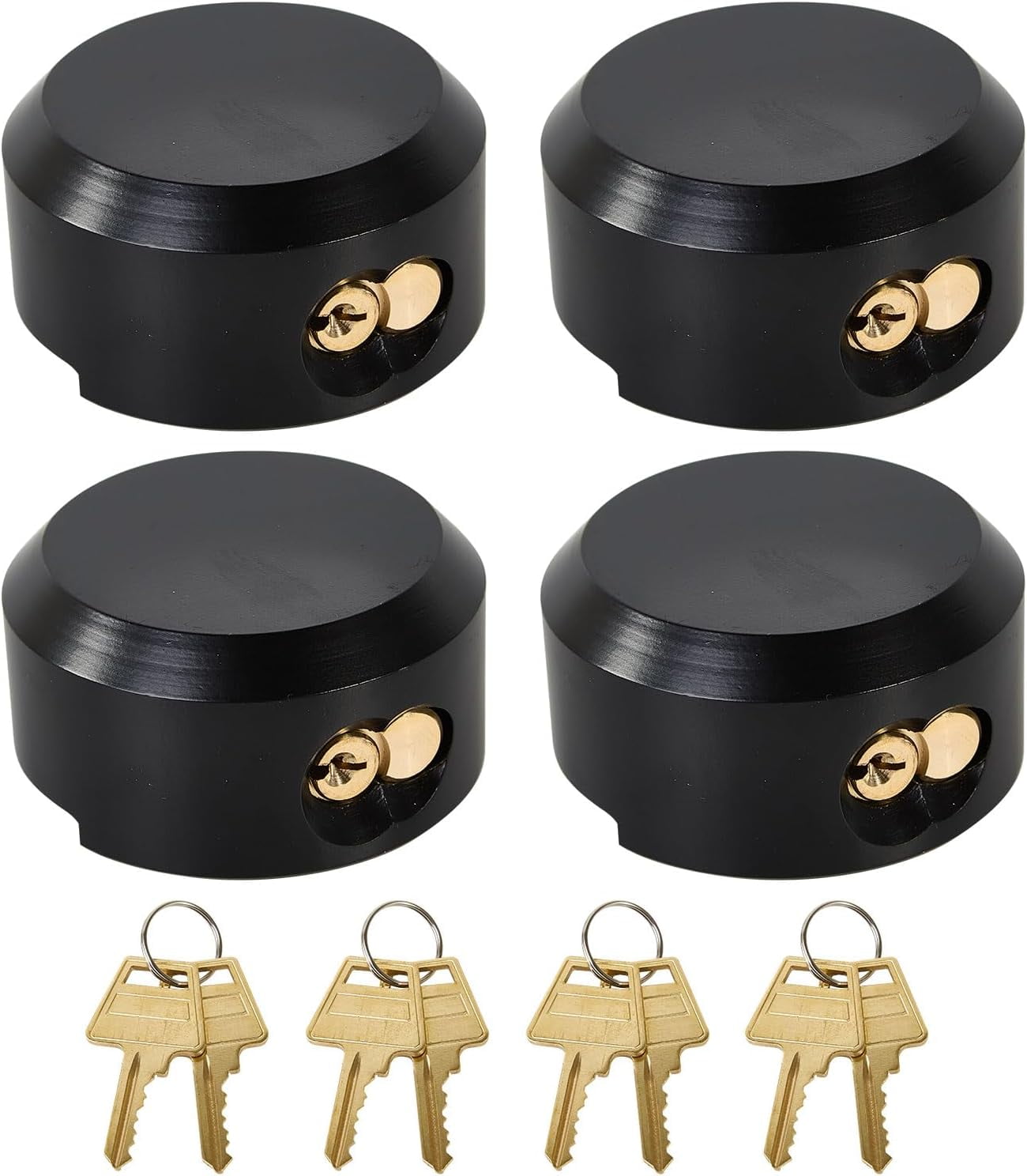 4 Trailer Door Locks Keyed Alike Hockey Puck Locks Reinforced Shackle ...