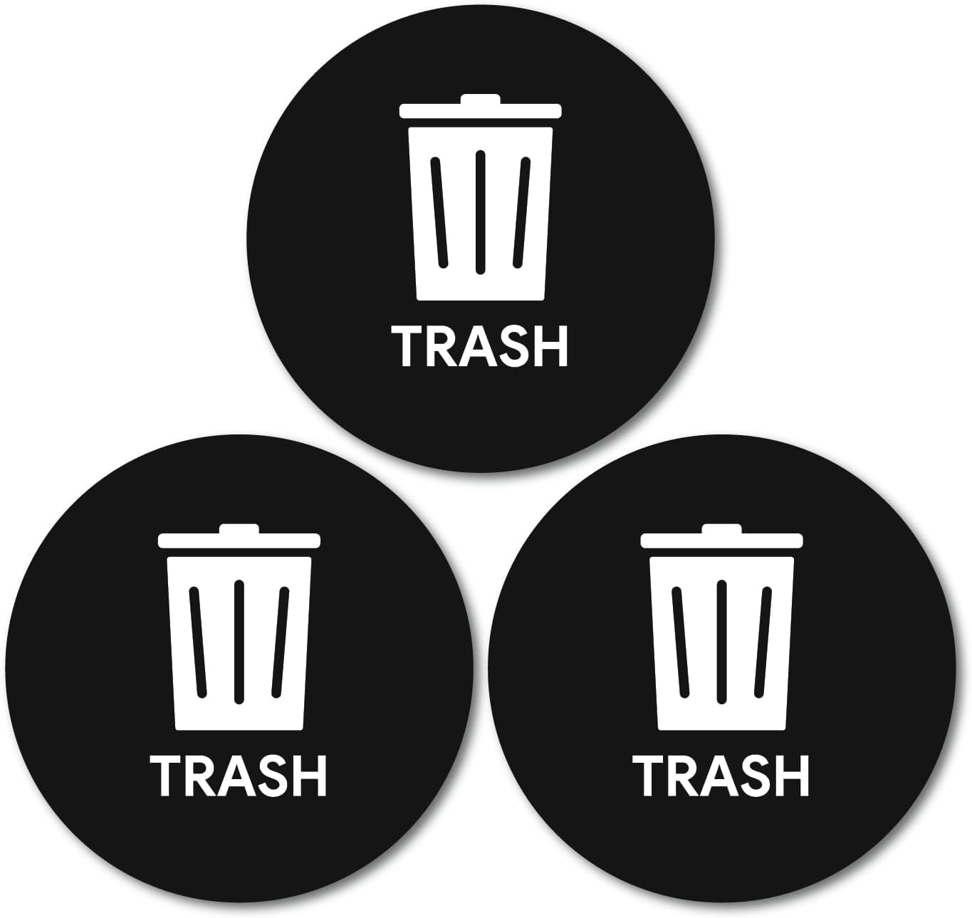 4" Trash Stickers for Trash Can 3pcs | Weatherproof Indoor Outdoor ...