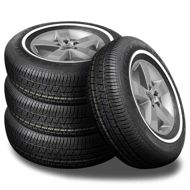 4 Travelstar UN106 225/60R16 98T Classic Vintage White Sidewall All ...