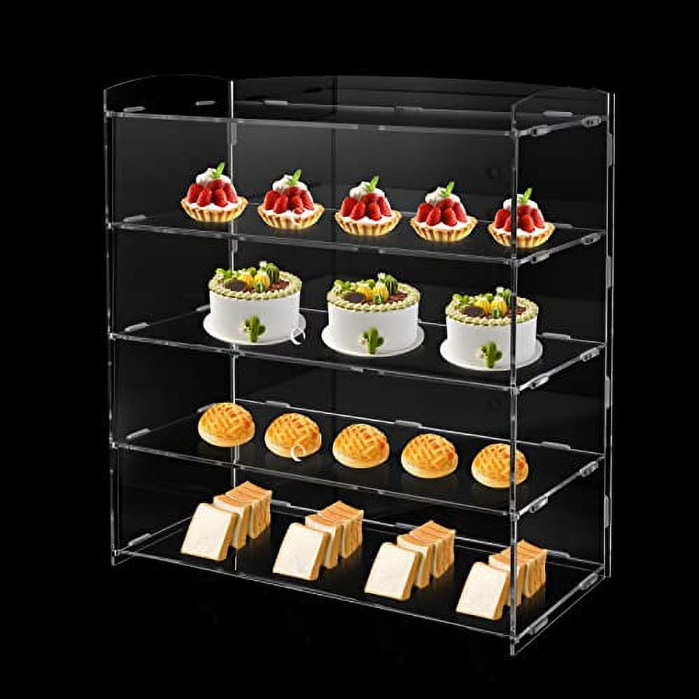 4 Tray Acrylic Display Case,Acrylic Display Case Bakery Pastry Display ...