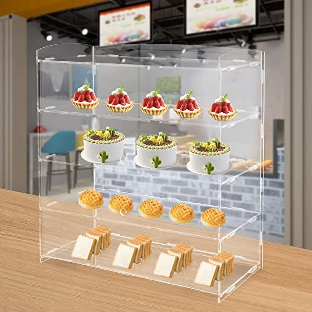4 Tray Acrylic Display Case,Acrylic Display Case Bakery Pastry Display ...