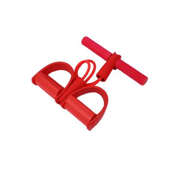 4 Tubes Natural Latex Foot Pedal Elastic Pull Rope with Handle Fitness ...