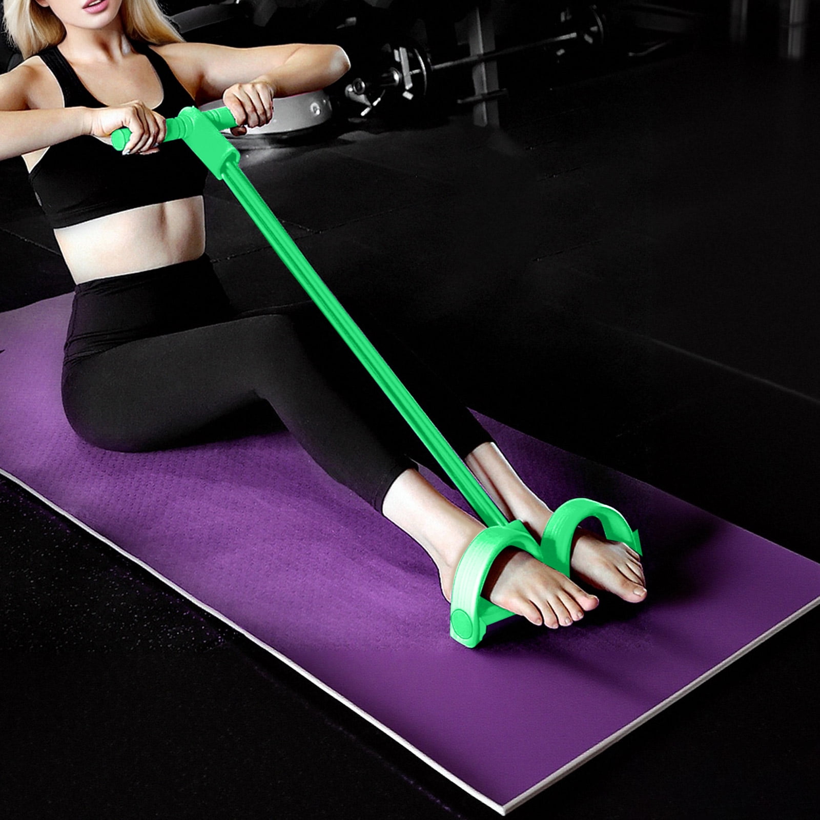 4-Tube Pedal Puller Resistance Rope,Multifunction Tension Rope,Elastic Yoga Pedal Puller ...