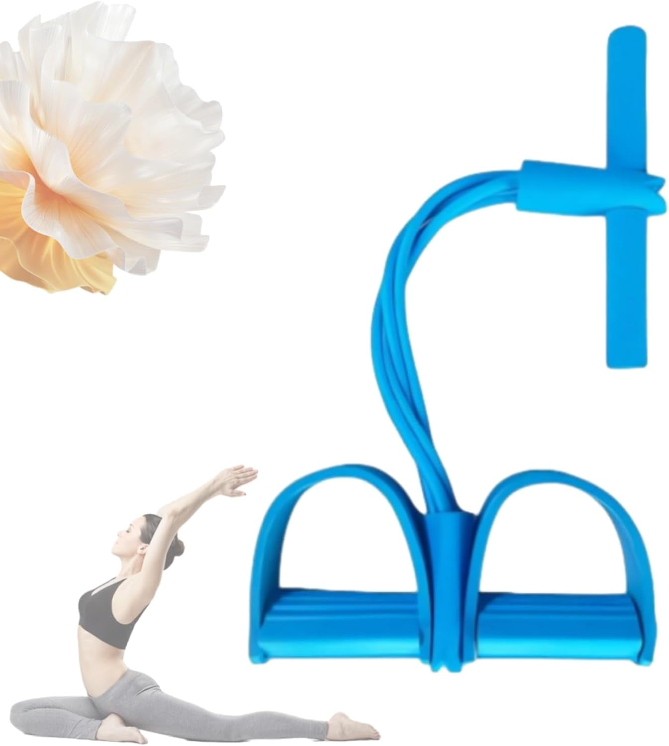 4-Tube Pedal Resistance Bands with Handles – Adjustable Detachable ...