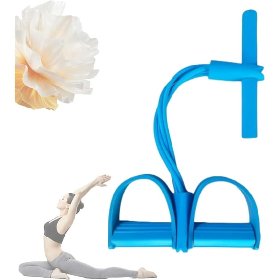 4-Tube Pedal Resistance Bands with Handles – Adjustable Detachable ...