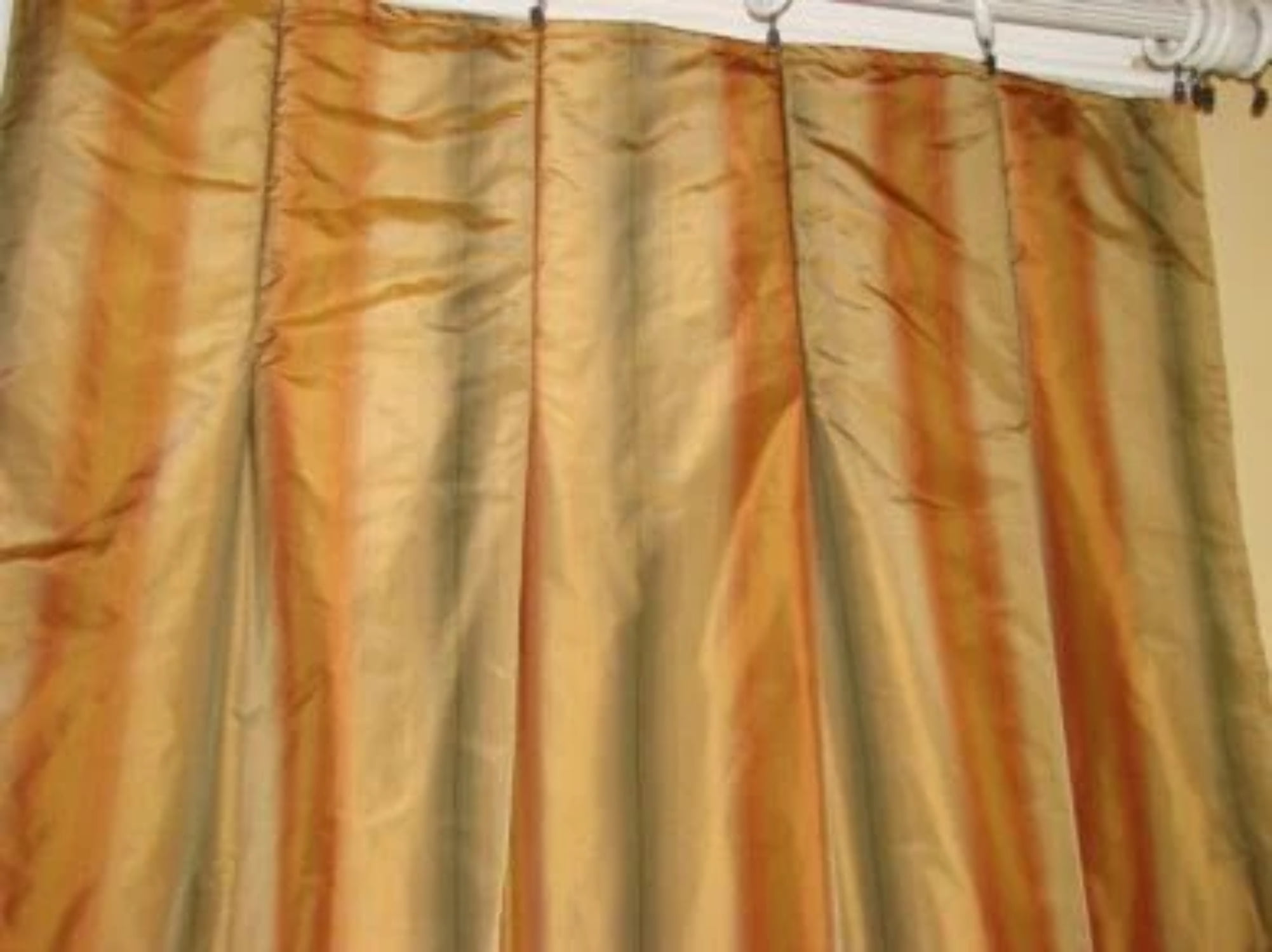 4 Tuscany Gold Striped Silk Drapery Panels INTERLINED - Walmart.com