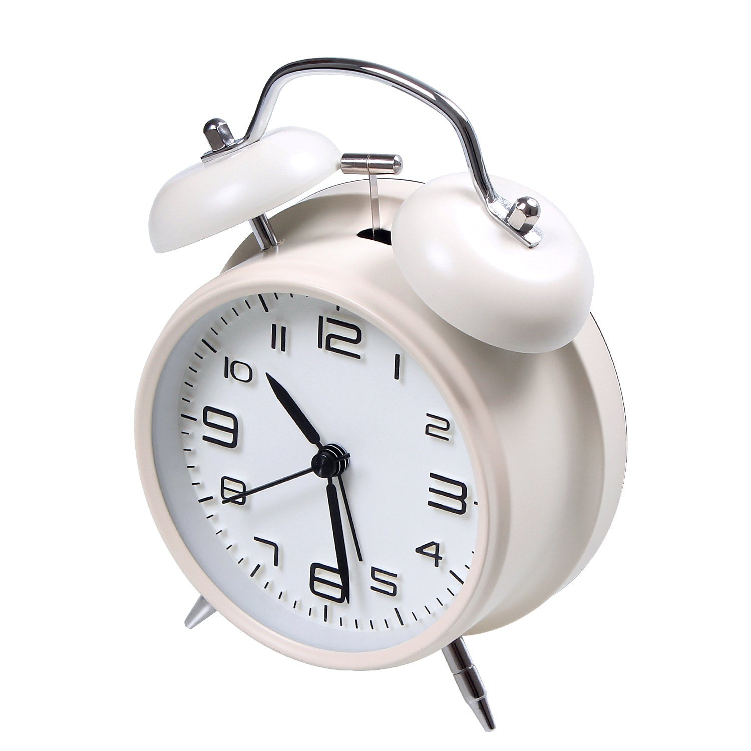 4” Twin Bell Alarm Clock Battery Operated, Loud Mechanical Wind-Up ...