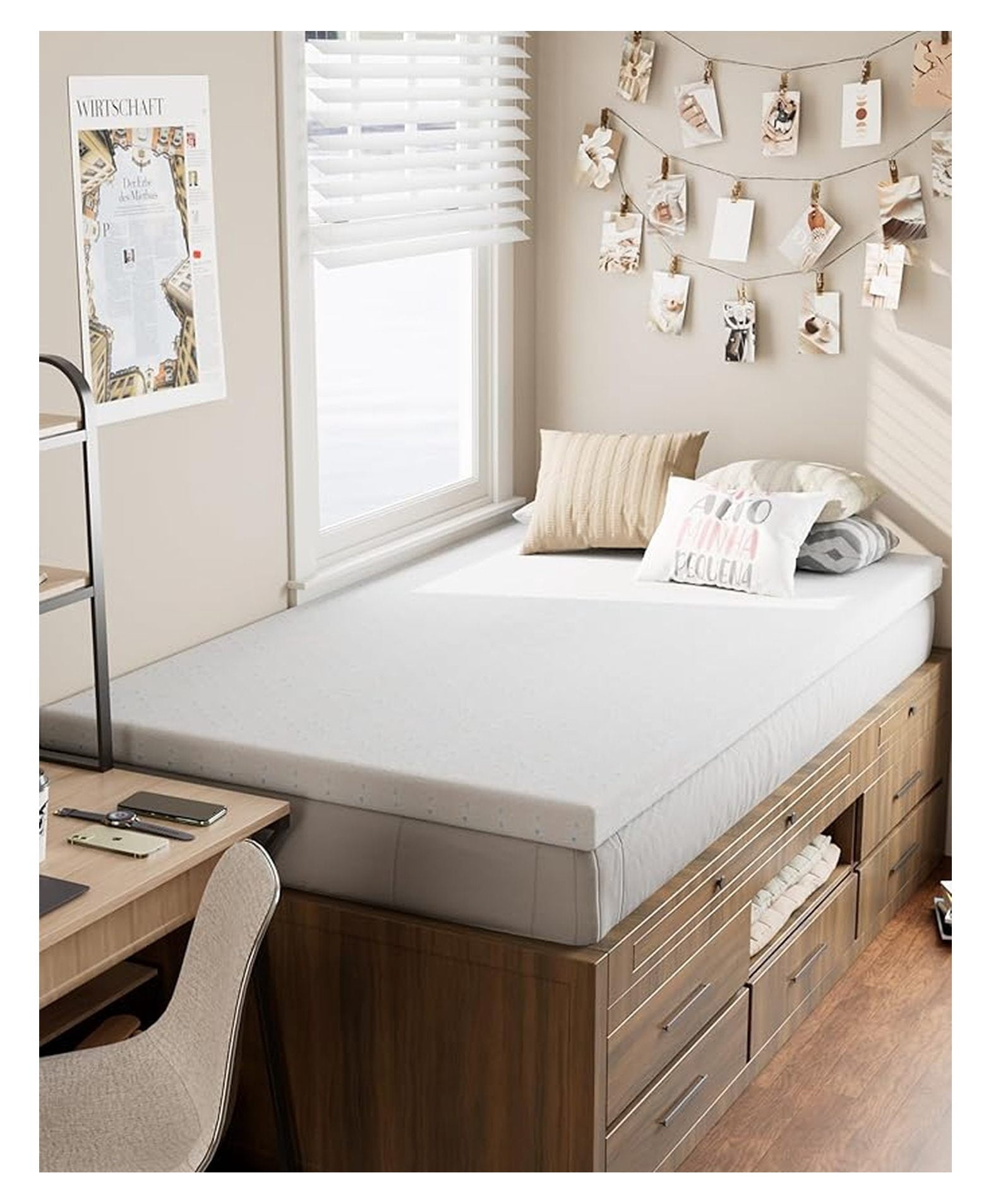4" [Twin XL] Mattress Topper, Memory Foam Mattress Topper Twin Extra ...