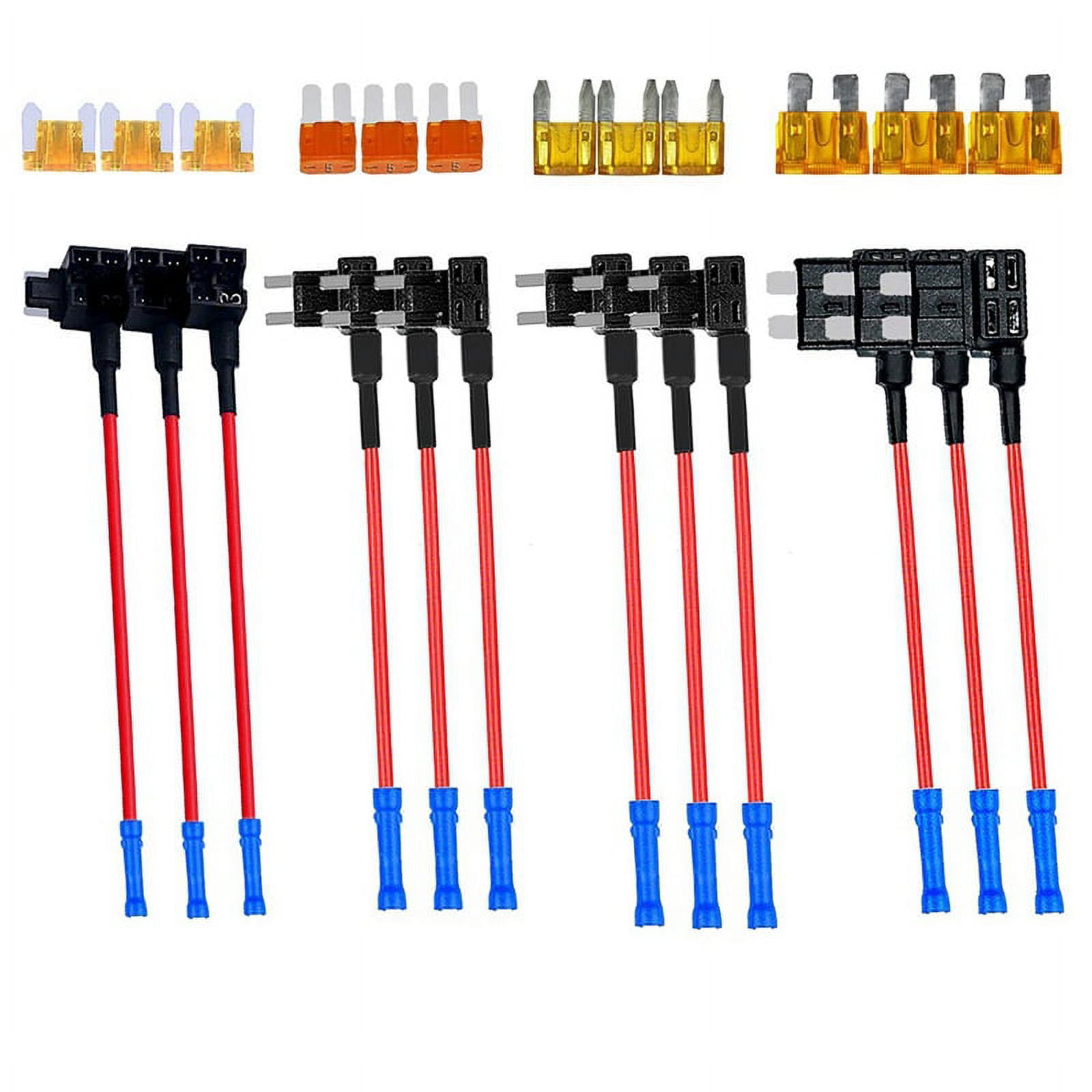 4 Types 12V Add-A-Circuit Adapter and Fuse Kit,Fuse Tap Fuse Holder ...