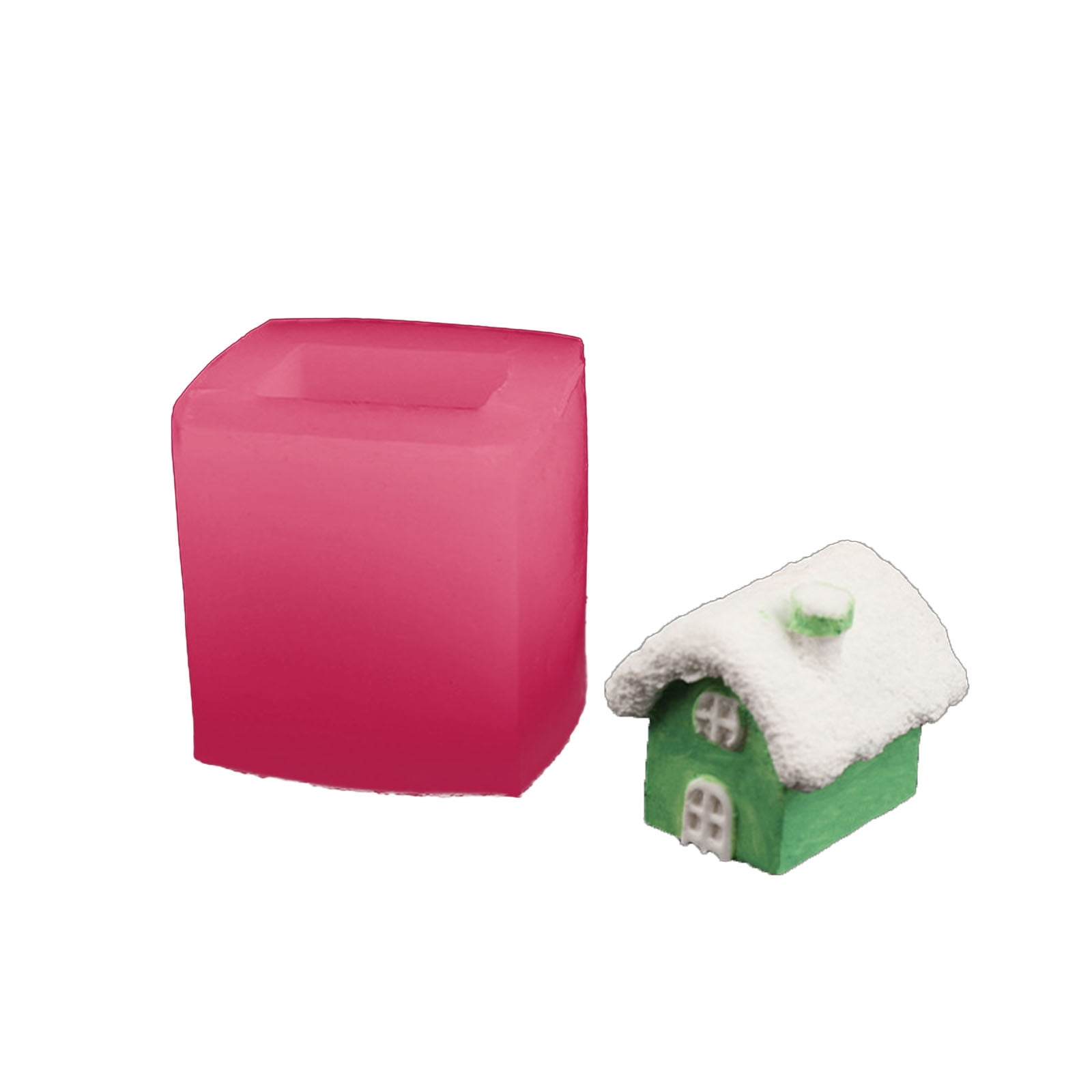 4 Types House Silicone Mold Fondant Chocolate Mould Clay Resin Model ...