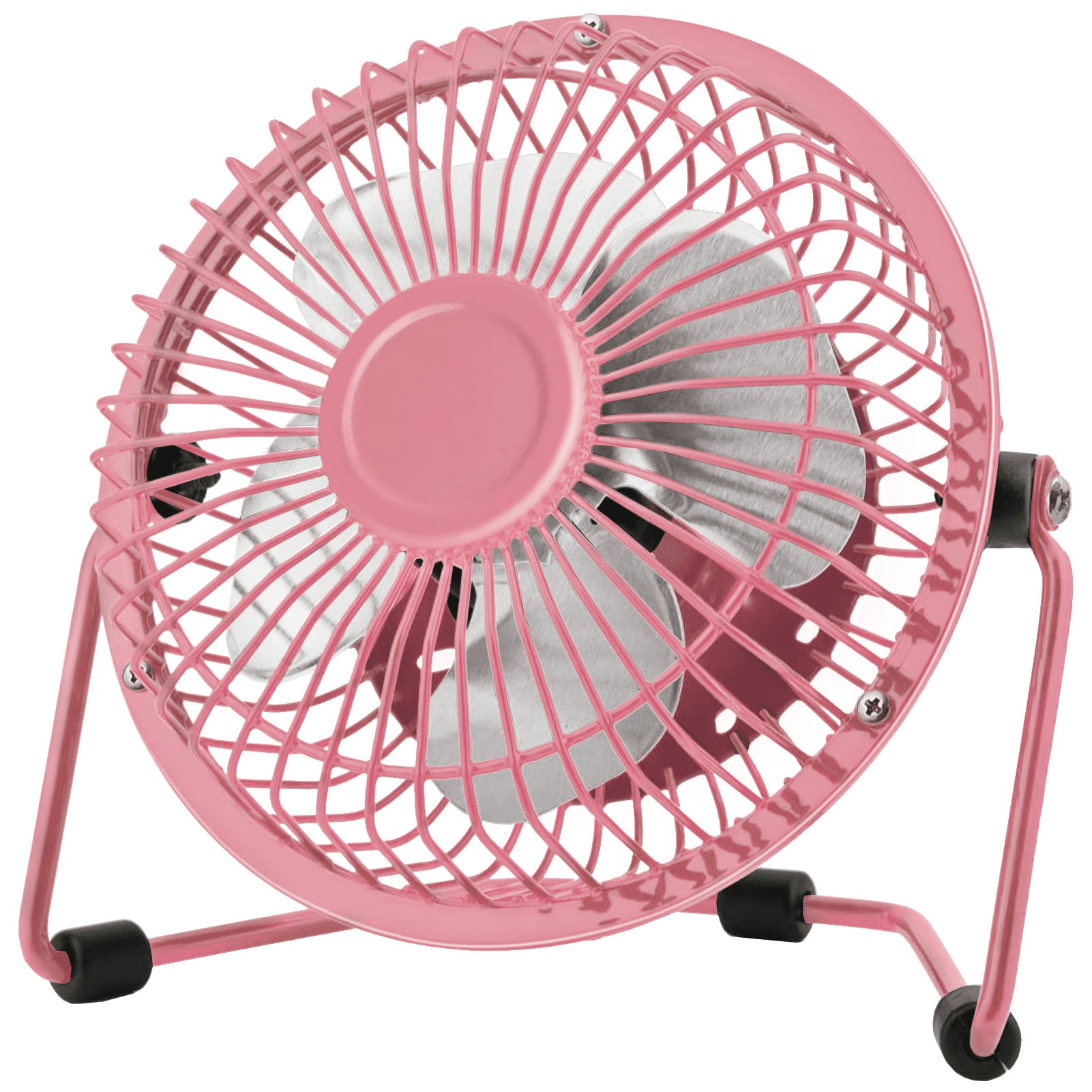 4'' USB Desk Personal Fan, Metal Design, Quiet Portable Mini Table Fan ...