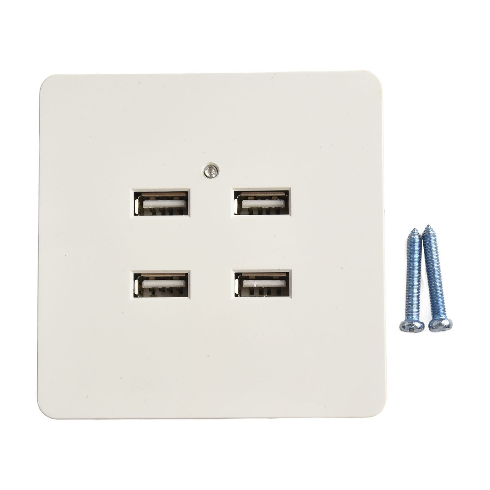 4 USB Ports Wall-Mounted Power Socket Charger Outlet with Over-charge ...