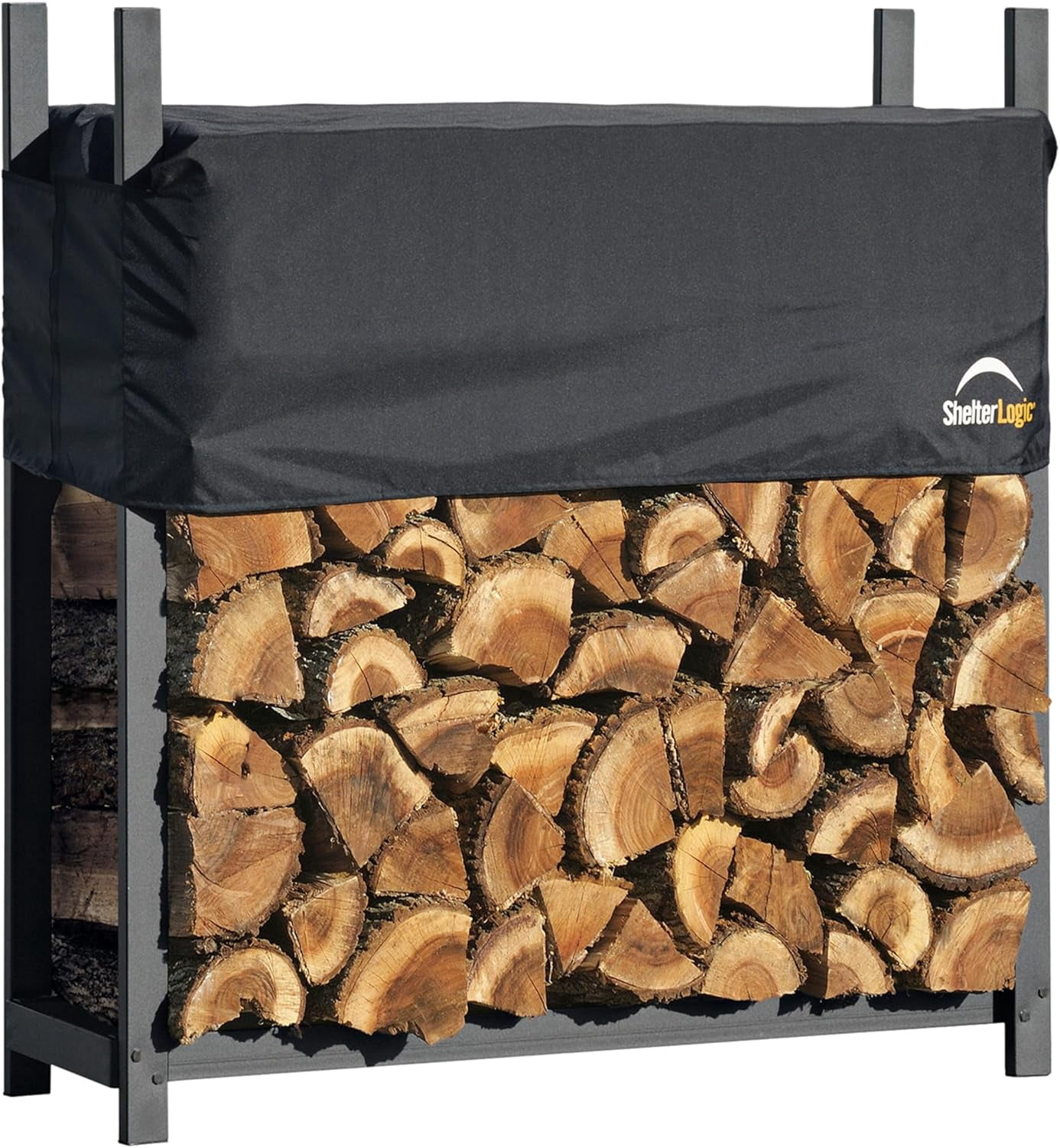 4' Ultra-Duty Firewood Rack-in-a-Box Wood Storage with Premium Steel ...