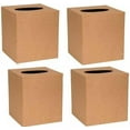 4 Unfinished Paper Mache Kraft Tissue Box Covers - Ready to DIY ...
