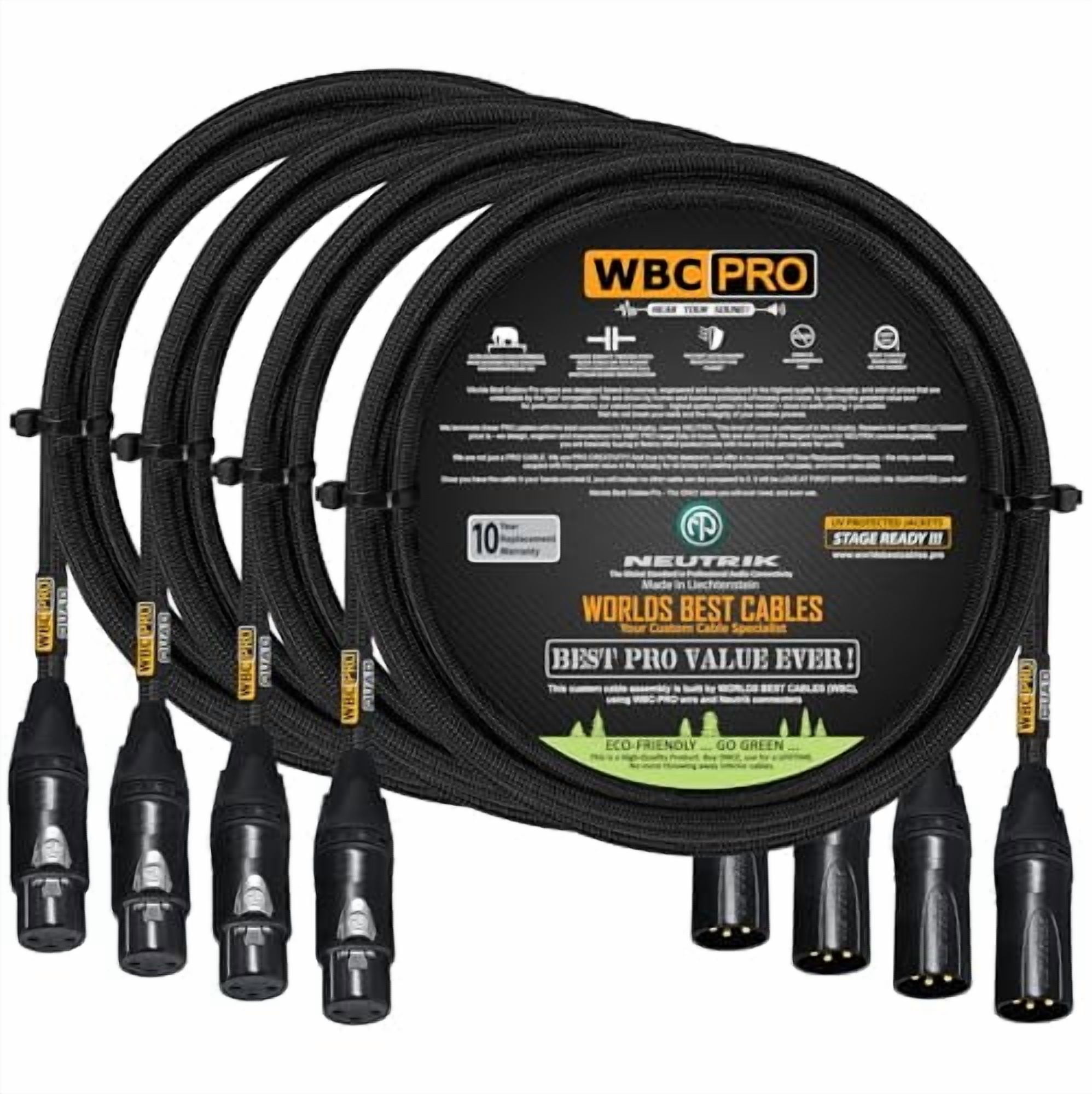 4 Units - 3 Foot - WBC-PRO-Quad Ultra-Silent Ultra-Flexible Balanced ...