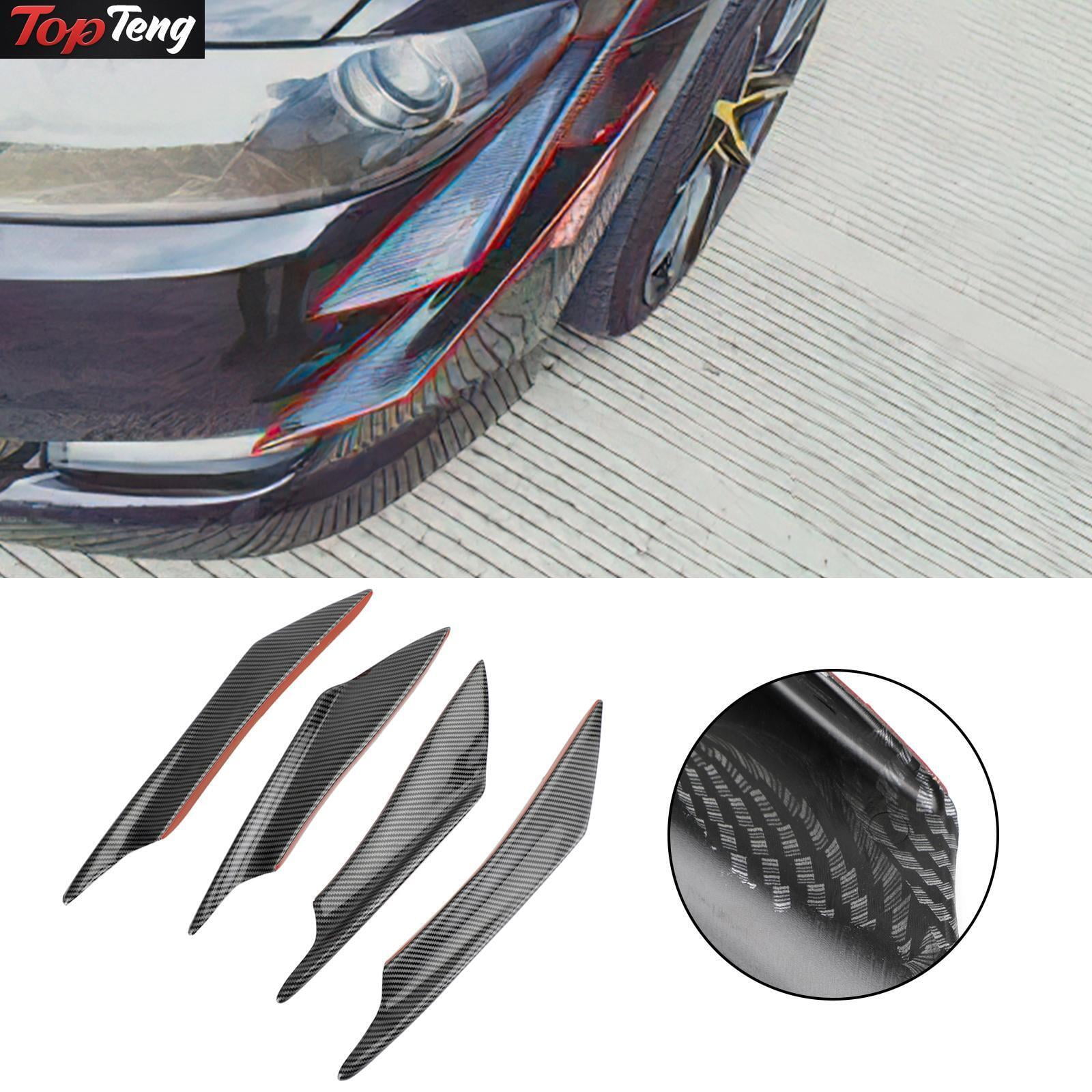 4* Universal Front Bumper Fins Body Splitter Spoiler Canards Carbon ...