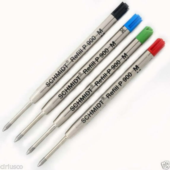 4 Value PACK of Multi Color Med Tip Parker Style Ballpoint Refills by ...