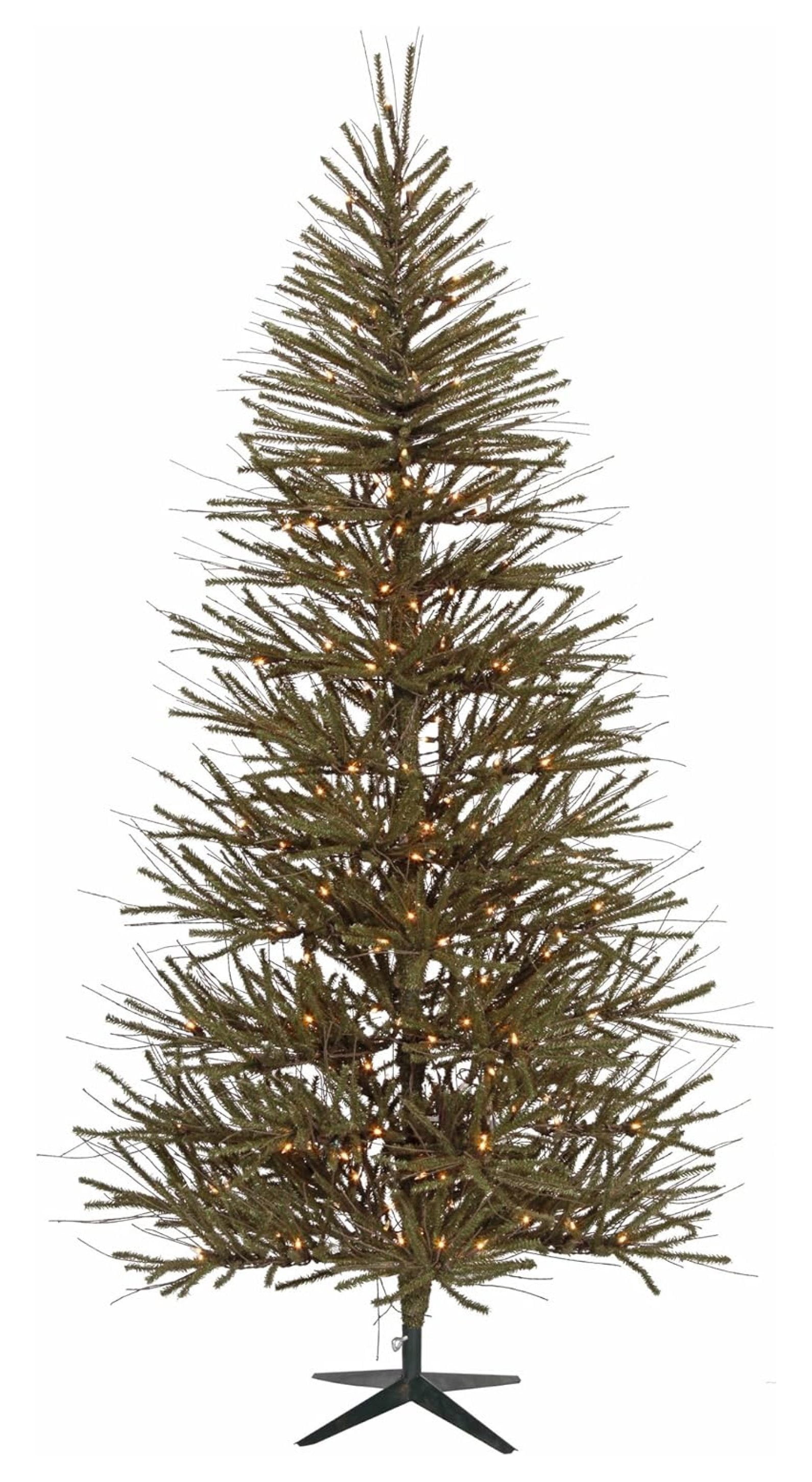 4' Vienna Twig Artificial Prelit Christmas Tree, Wide Angle Warm White ...