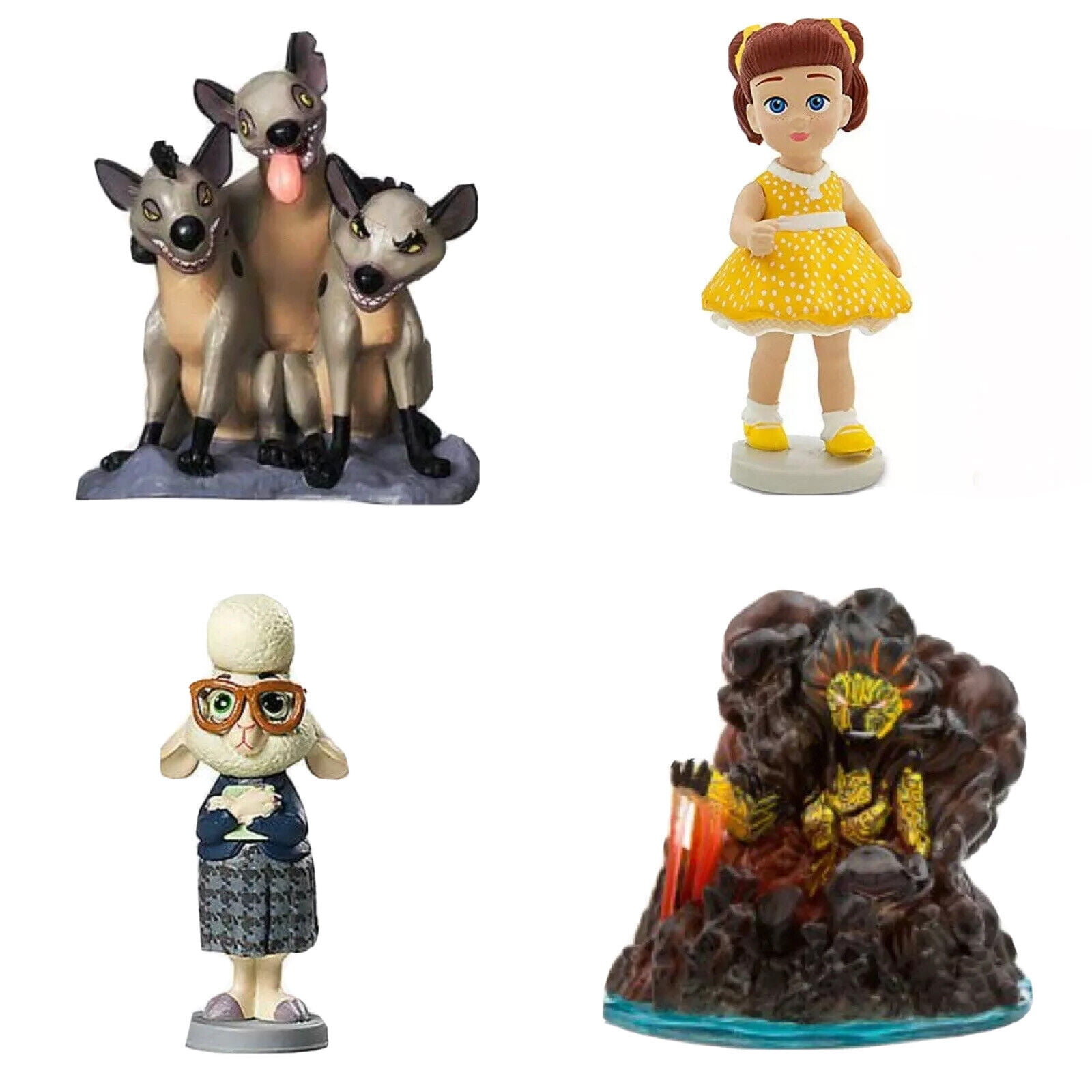 4 Villains Pele Te Fiti Lava Gabby Gabby Hyena Mayor Lamb PVC Figure ...