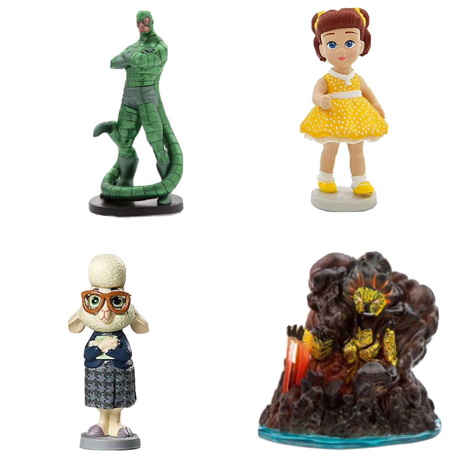 4 Villains Pele Te Fiti Lava Gabby Gabby Scorpion Mayor Lamb PVC Figure ...