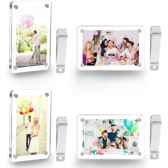 4 Visor Clip Picture Frame, Personalized Wallet Size Photo Holders ...