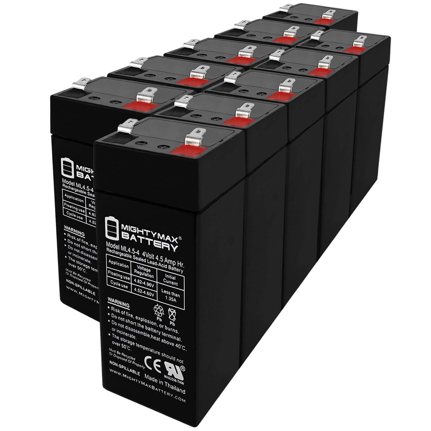 4 Volt 4.5AH F1 SLA Replacement Battery Compatible With Jasco RB445 ...