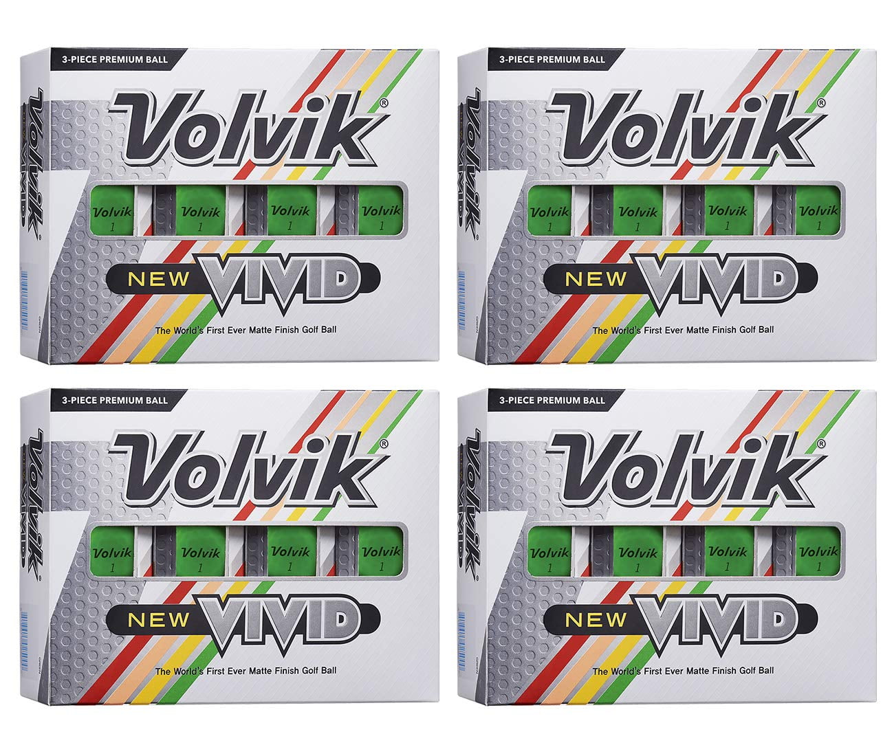 4 Volvik Vivid Golf Ball Packs | 48 Balls | High-Visibility Matte ...