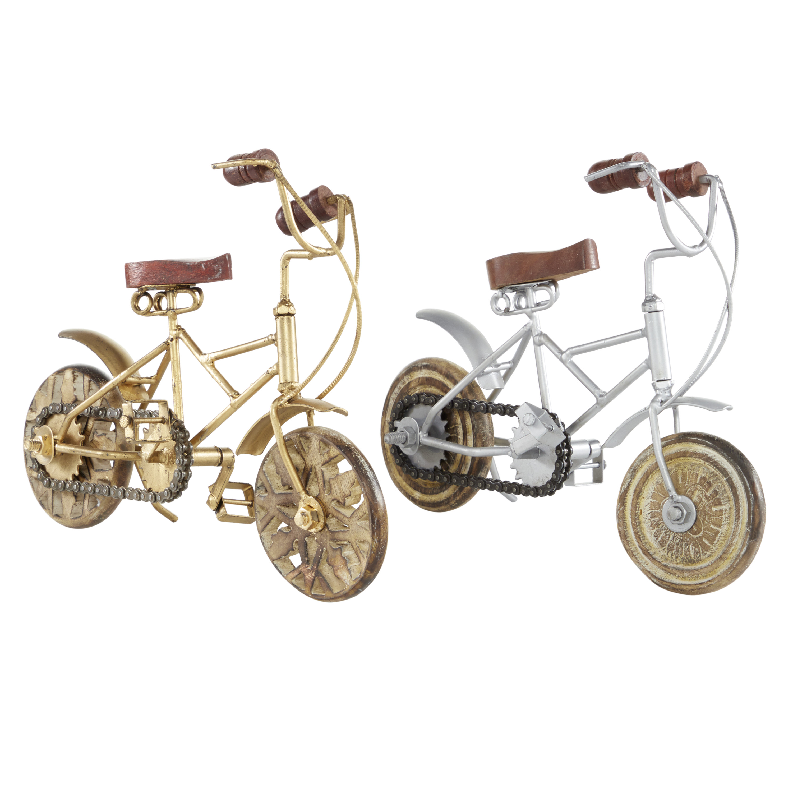 18" x 12" Green Metal Bike Sculpture, by DecMode - Walmart.com