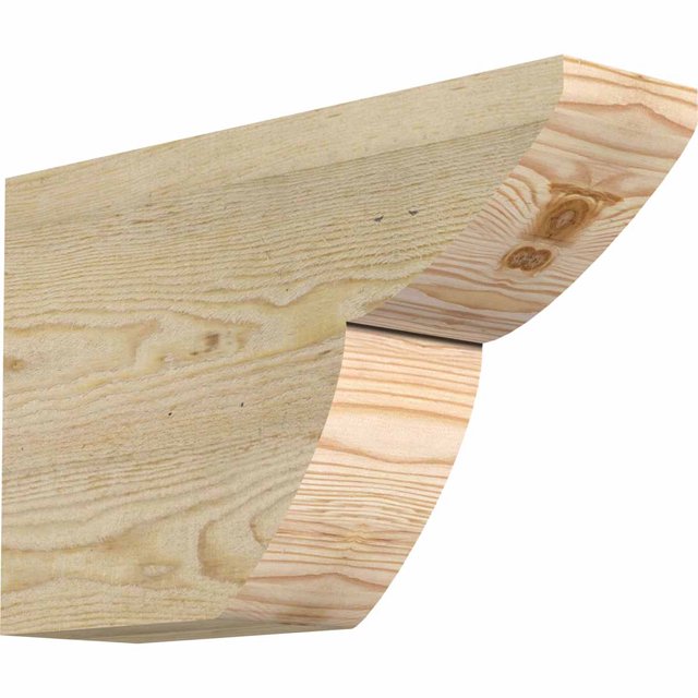 4"W x 10"H x 16"L Crestline Rough Sawn Rafter Tail, Douglas Fir ...