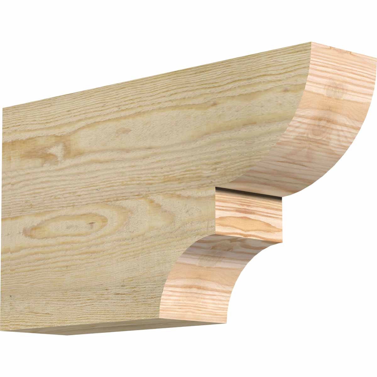 4"W x 10"H x 18"L Ridgewood Rough Sawn Rafter Tail, Douglas Fir ...