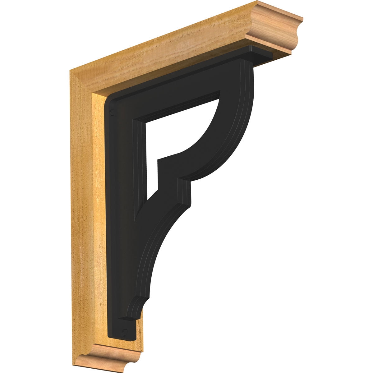 4"W x 16"D x 19"H Bradford Traditional Ironcrest Rough Sawn Bracket ...