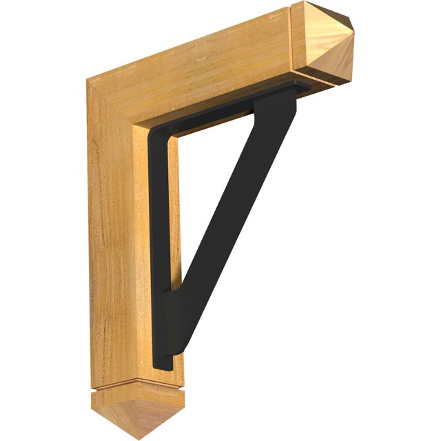 4"W x 20"D x 23"H Traditional Arts & Crafts Ironcrest Rough Sawn ...