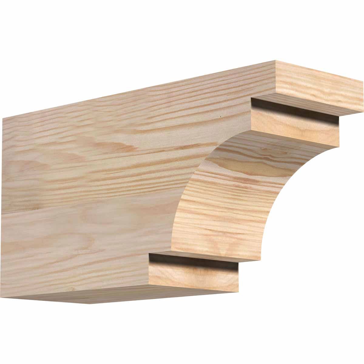 4"W x 6"H x 12"L Mediterranean Rough Sawn Rafter Tail, Douglas Fir ...