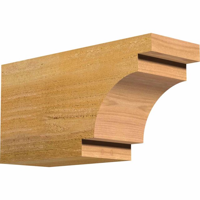 4"W x 6"H x 12"L Mediterranean Rough Sawn Rafter Tail, Western Red ...
