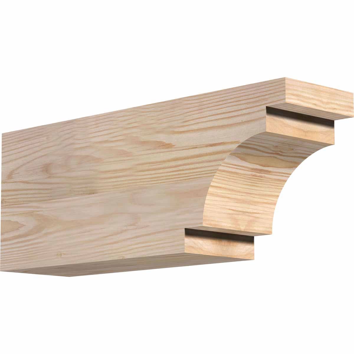 4"W x 6"H x 16"L Mediterranean Rough Sawn Rafter Tail, Douglas Fir ...