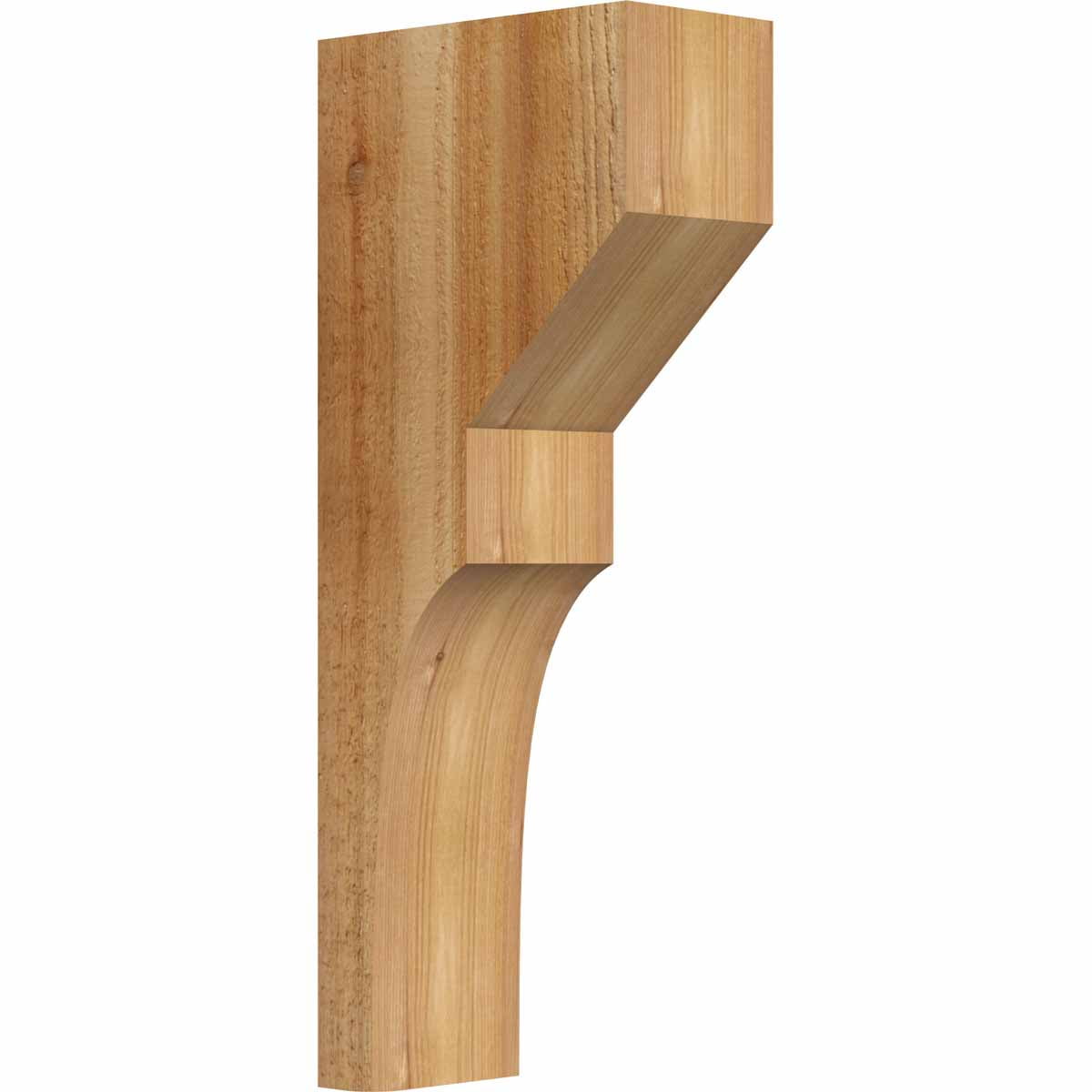 4"W x 8"D x 20"H Monterey Rough Sawn Corbel, Western Red Cedar ...