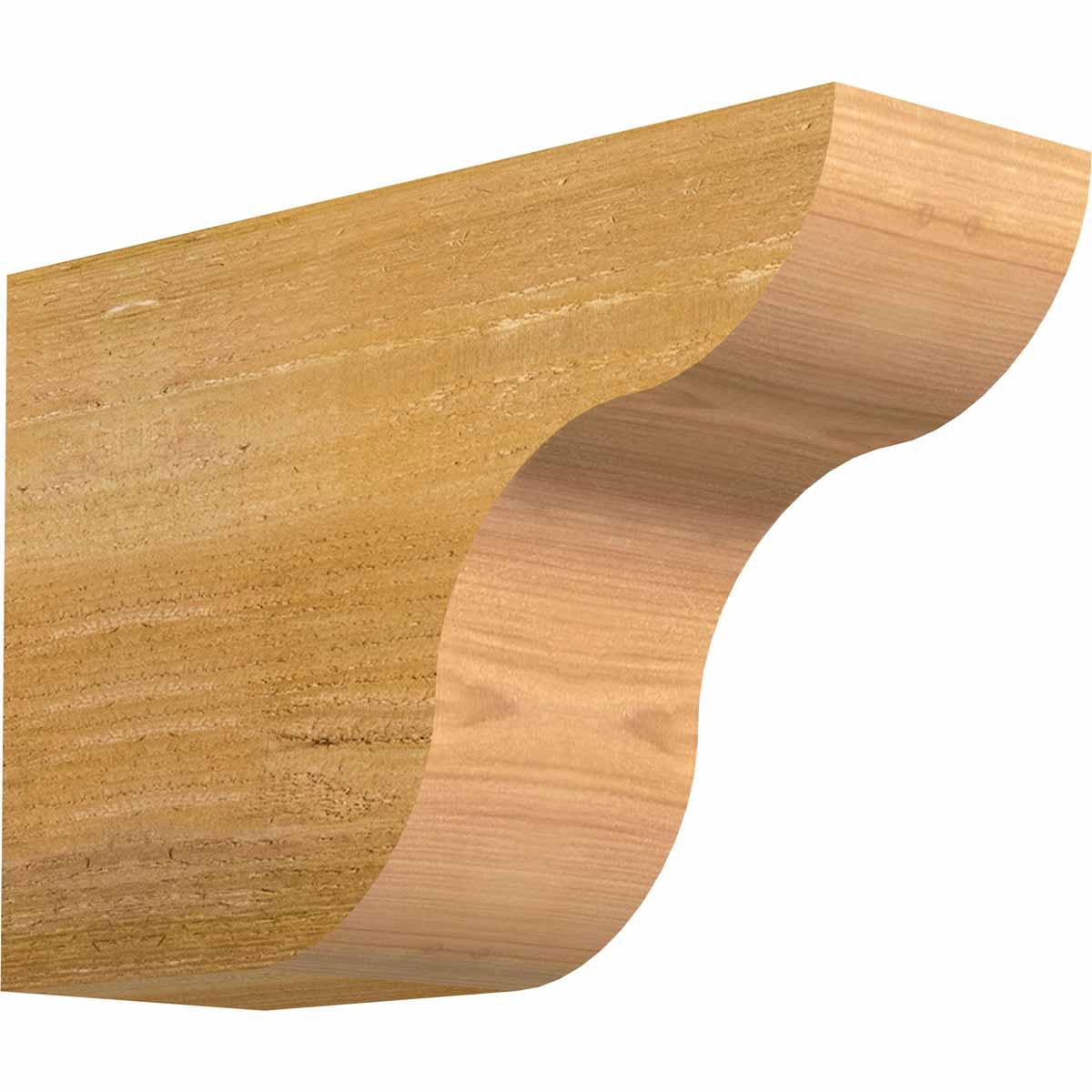 4"W x 8"H x 12"L Carmel Rough Sawn Rafter Tail, Western Red Cedar ...