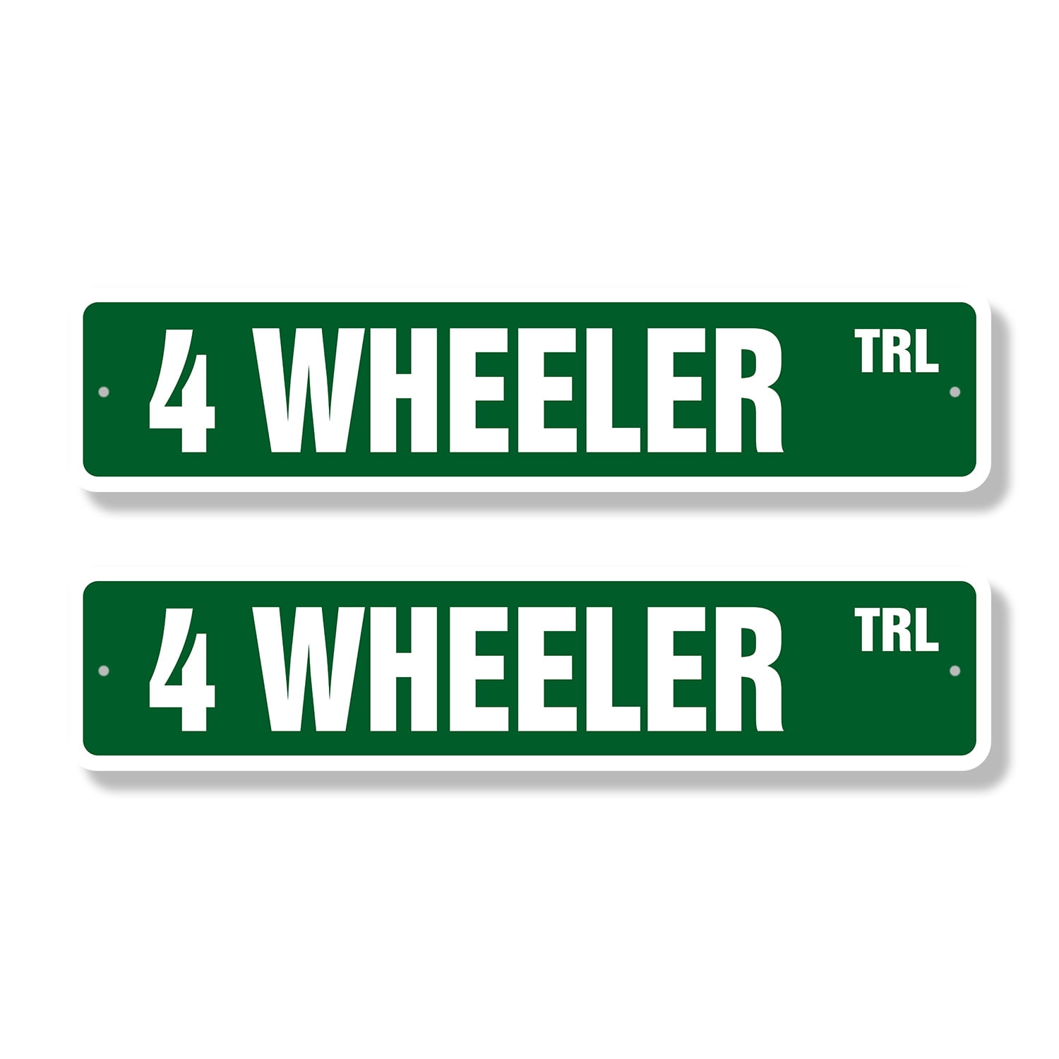 4 WHEELER Classic Street Sign (2 Pack) atv 4-wheeler wheeling 4x4 four ...
