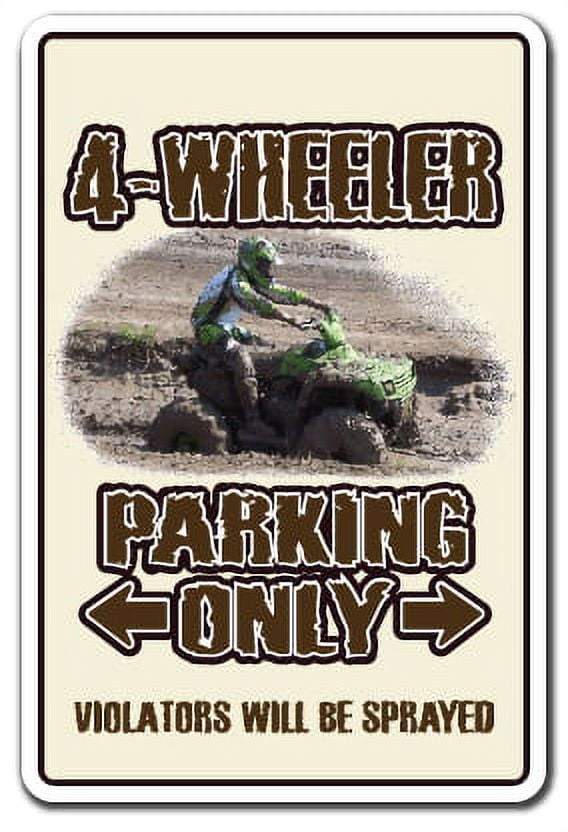 4-WHEELER Decal atv four wheeling 4x4 quad dirt 4-wheel | Indoor ...