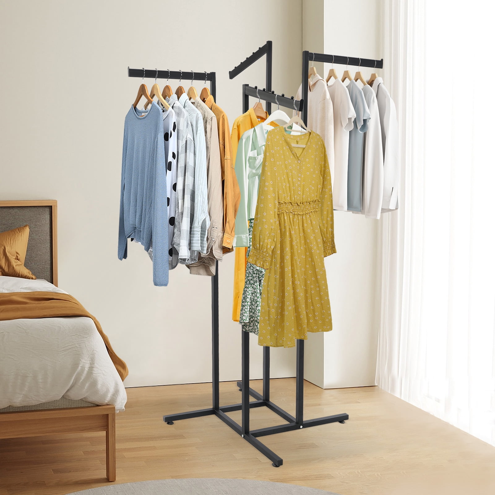 4 Way Adjustable Clothing Rack, Clothing Display Rack for Clothing ...