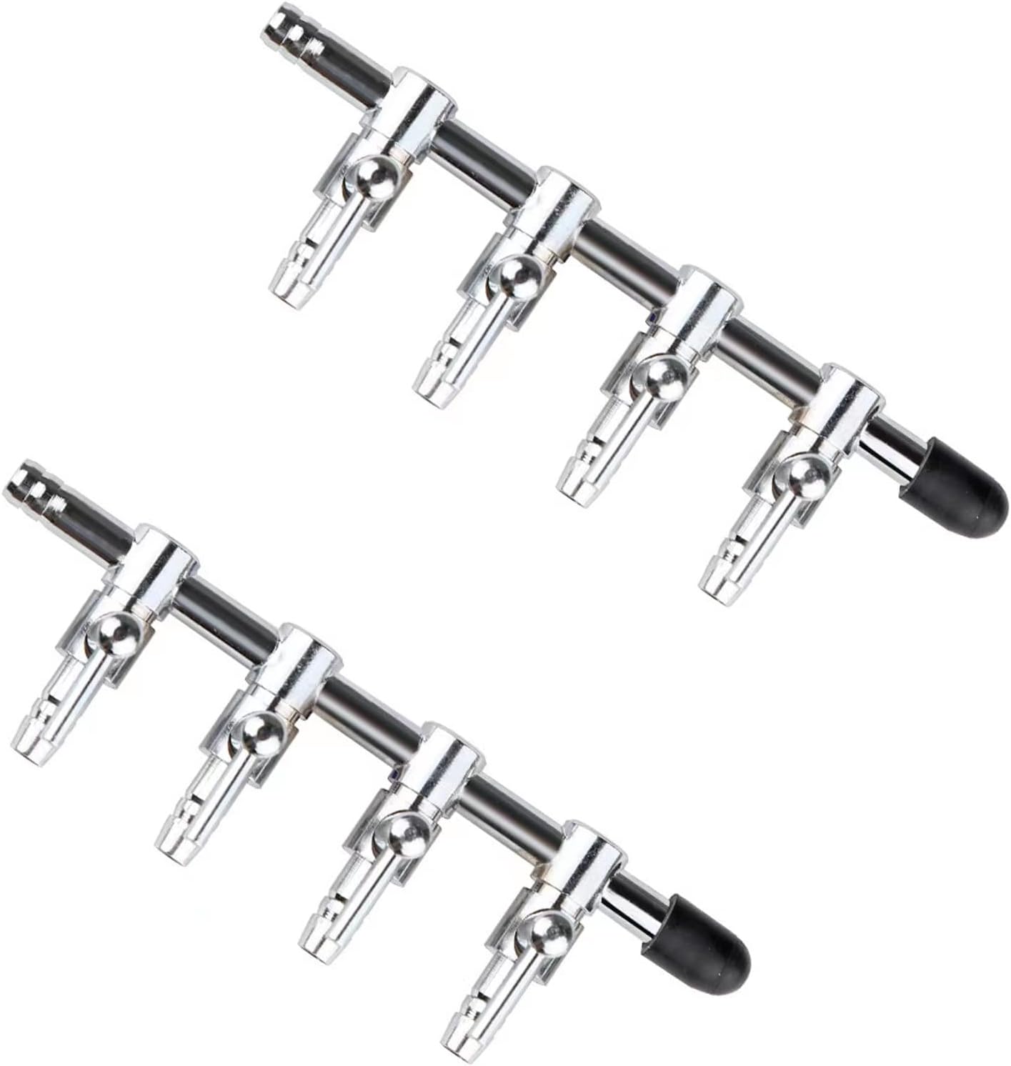 4-Way Air Flow Control Lever Valve with Airline Tubing Connector for ...